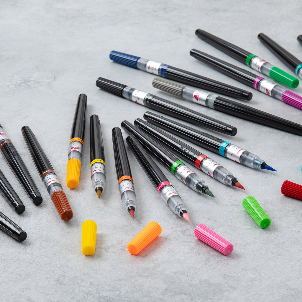 Pentel Art Brush All Colors Set (18 Brush Pens) | Shibuya Stationery ...