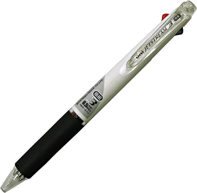 Uni Jetstream 3 Three Ink Multi Color Pen - White - 0.5mm | Shibuya ...